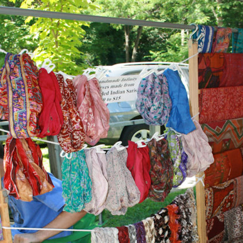 Using recycled silk Saris to make scarves and other items ...